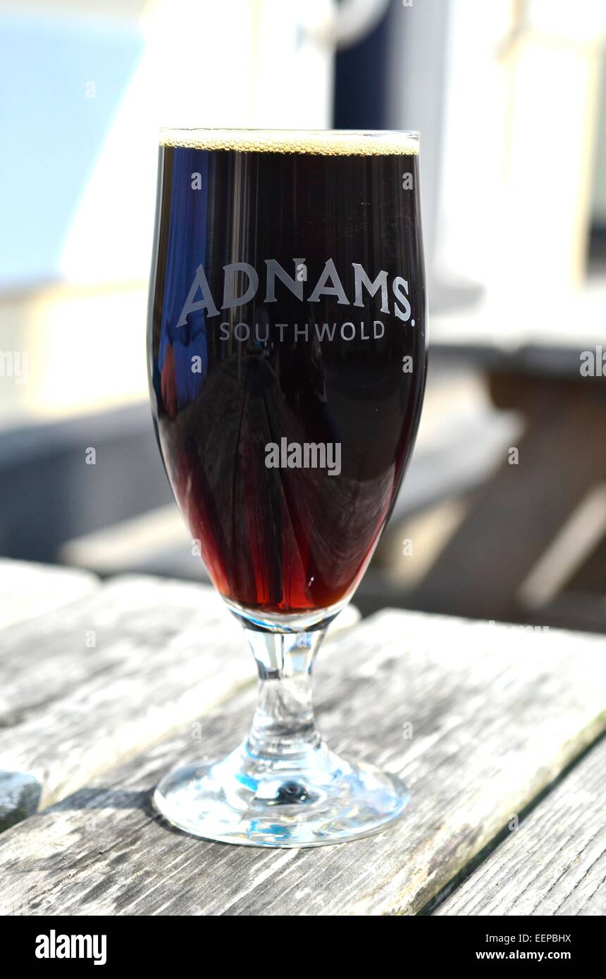 Glass of Adnams Beer, Southwold, Suffolk, England, UK Stock Photo - Alamy