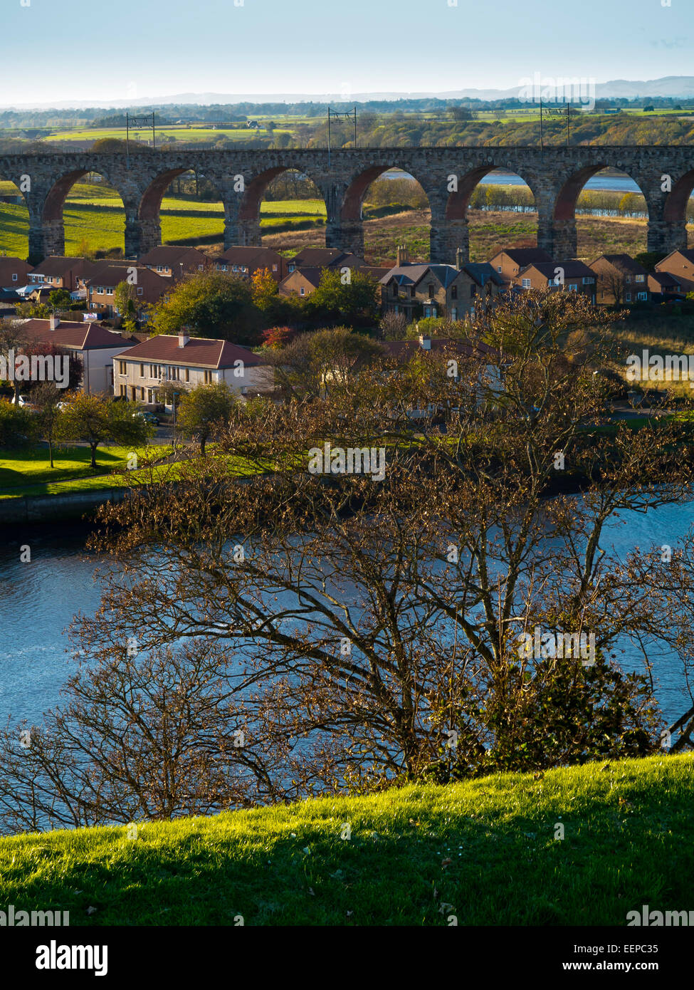 Royal Border Bridge at Berwick Upon Tweed Northumberland UK designed by ...