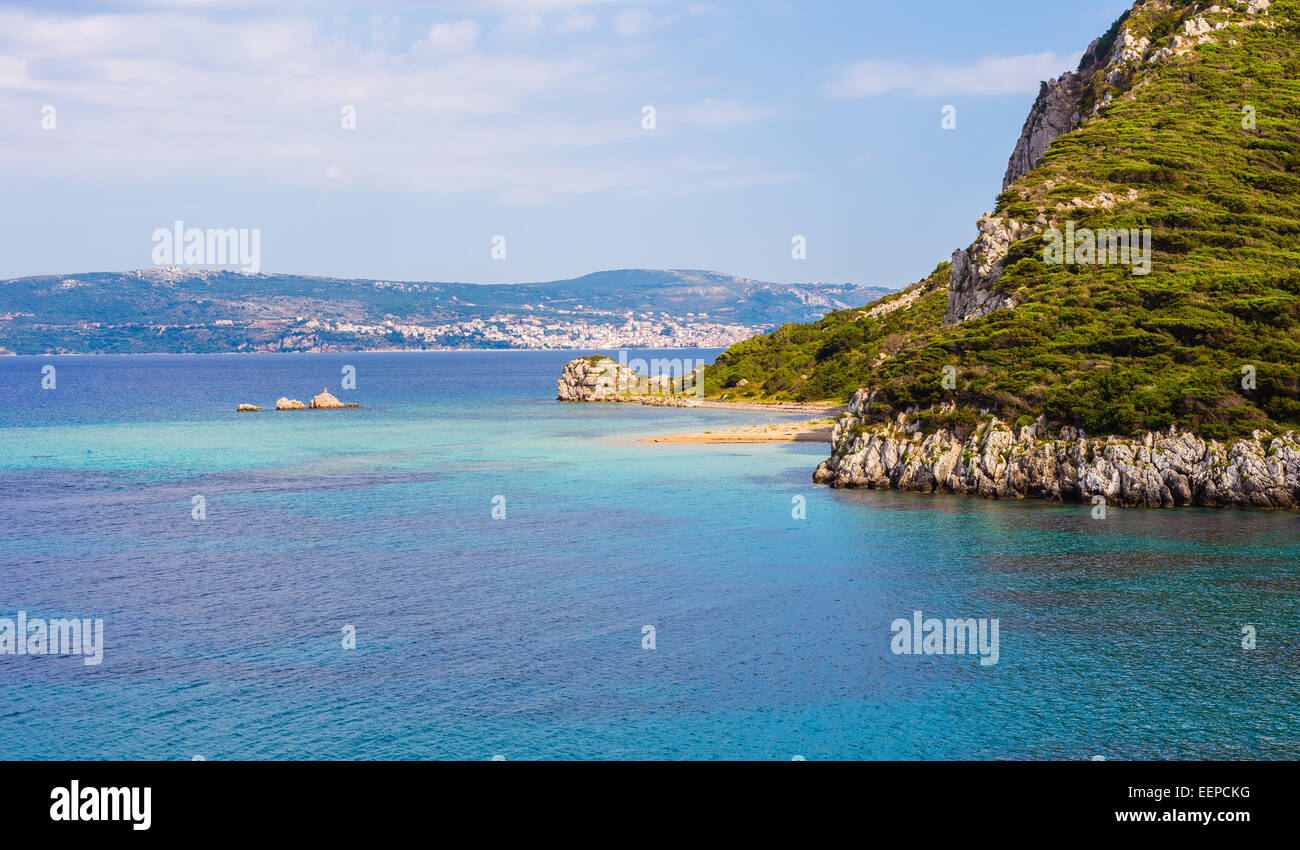 seascape of Ionion sea, Navarino bay, Peloponnese Stock Photo - Alamy