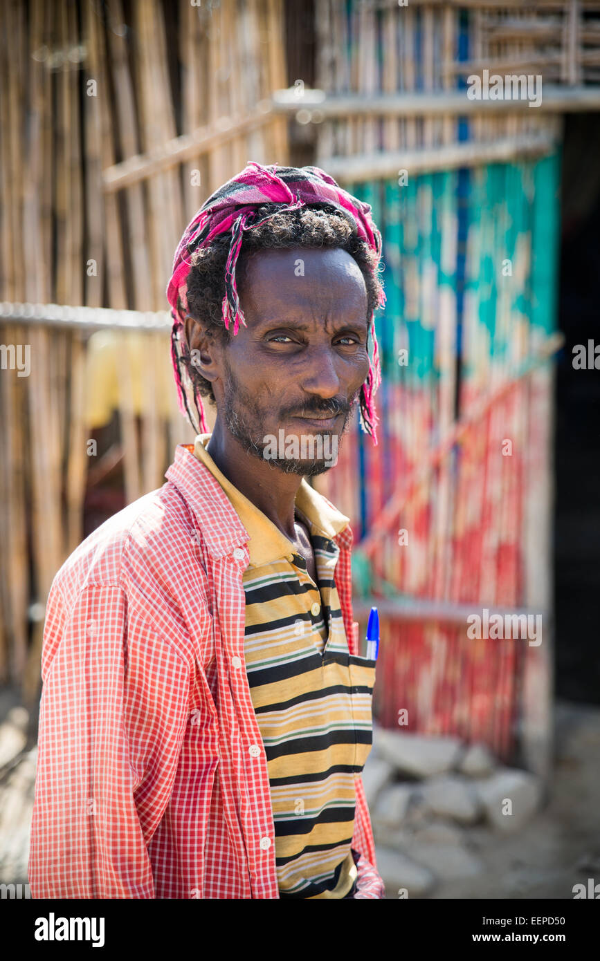 Portrait of the man, Berhale, Danakil desert, Ethiopia Stock Photo - Alamy