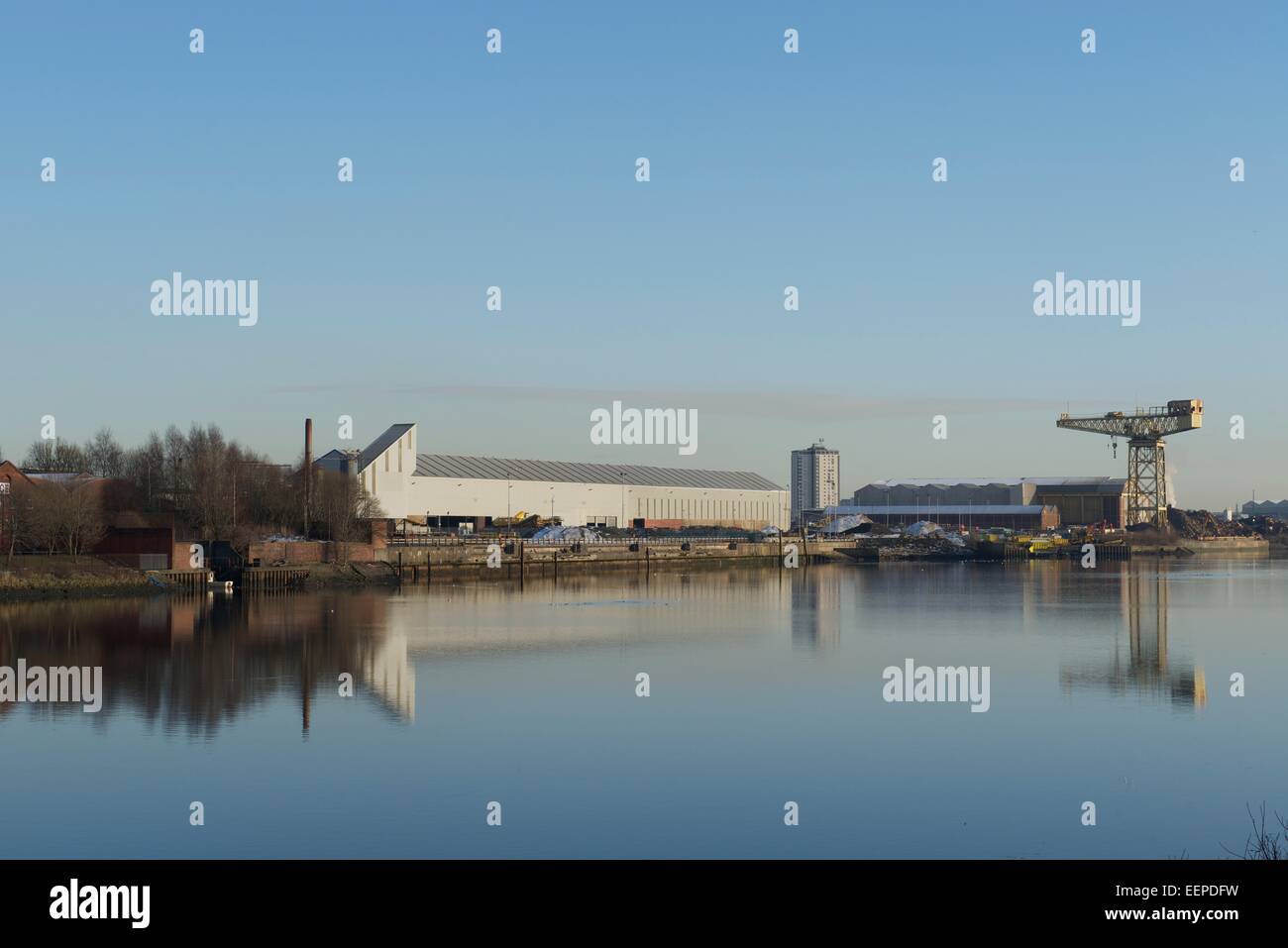River Clyde at Braehead looking towards Scotstoun Stock Photo - Alamy