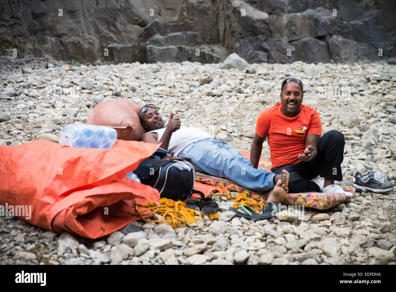 Local man have a rest, Ethiopia, Africa Stock Photo - Alamy