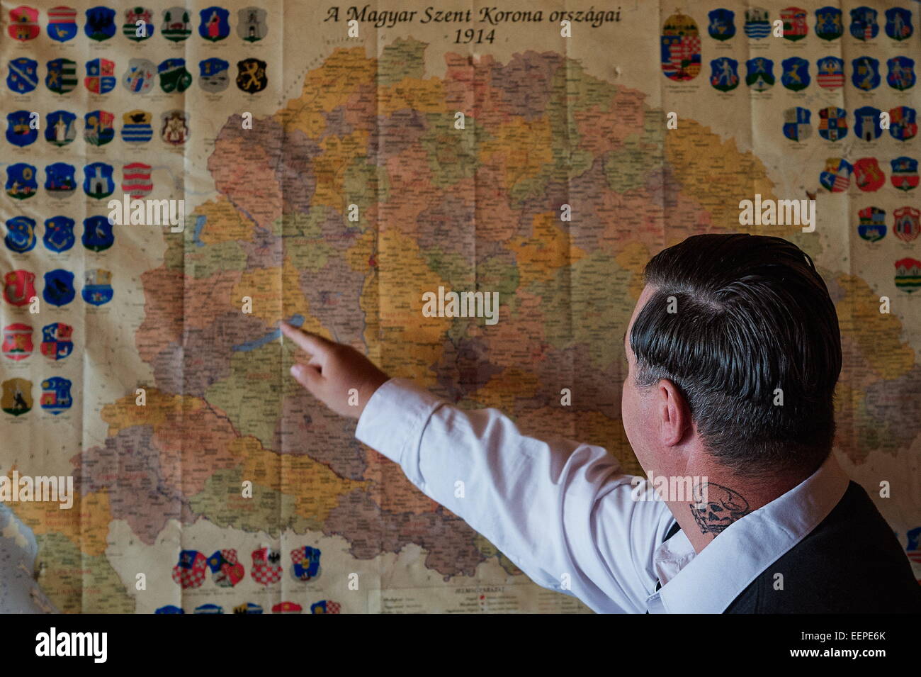 Map of hungary 1920 hi-res stock photography and images - Alamy