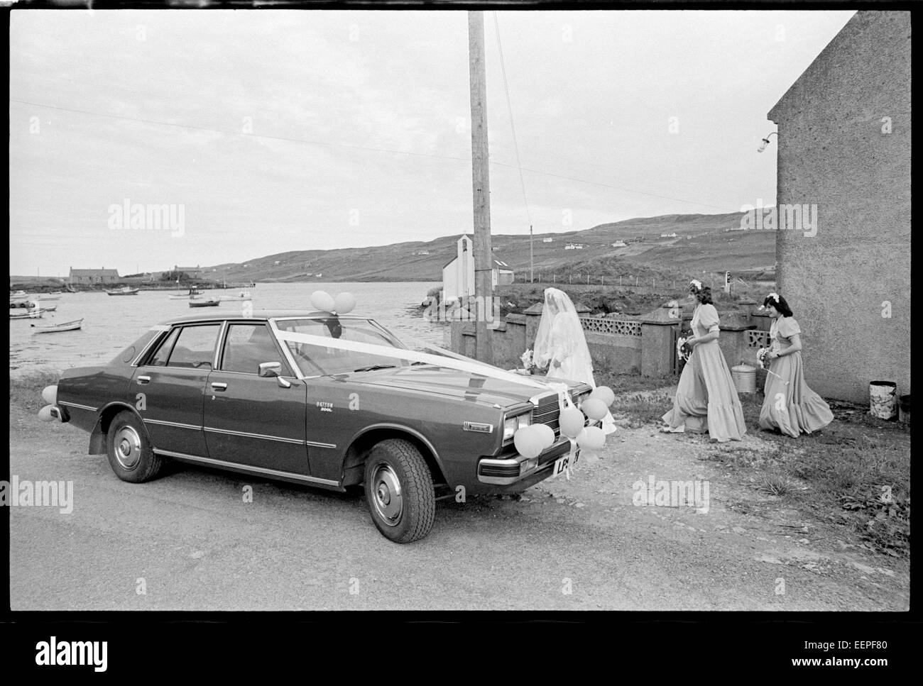 White car wedding Black and White Stock Photos & Images - Alamy