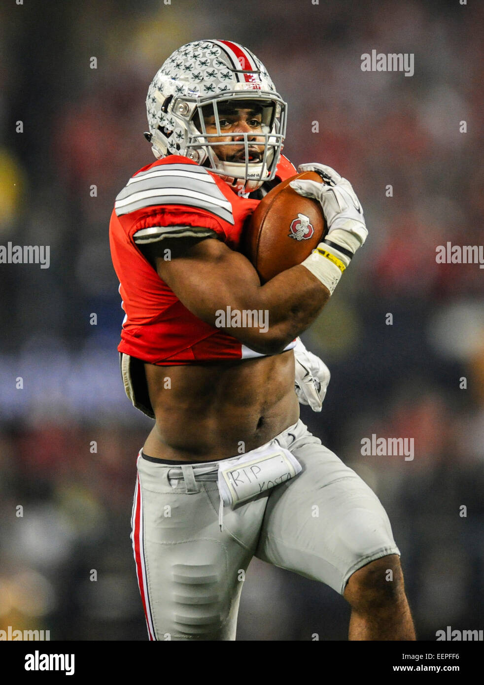 Ohio State running back Ezekiel Elliott (15) runs for a touchdown ...