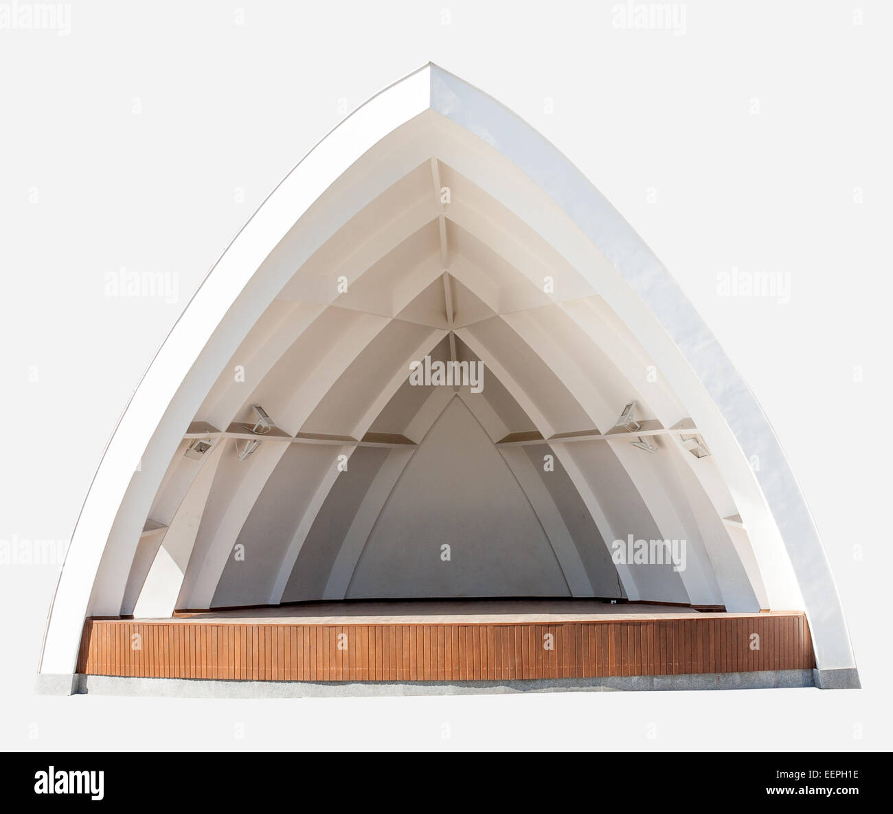 Park stage for performances. Isolated on white background Stock Photo ...