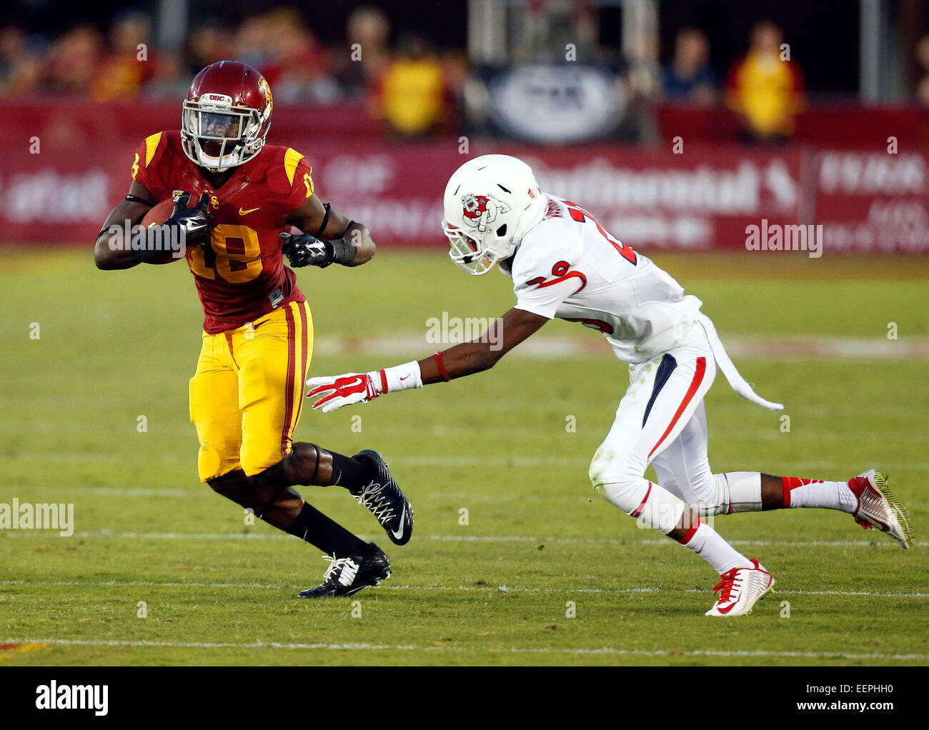 Los Angeles, CA, USA. 30th Aug, 2014. USC Trojans wide receiver Ajene ...