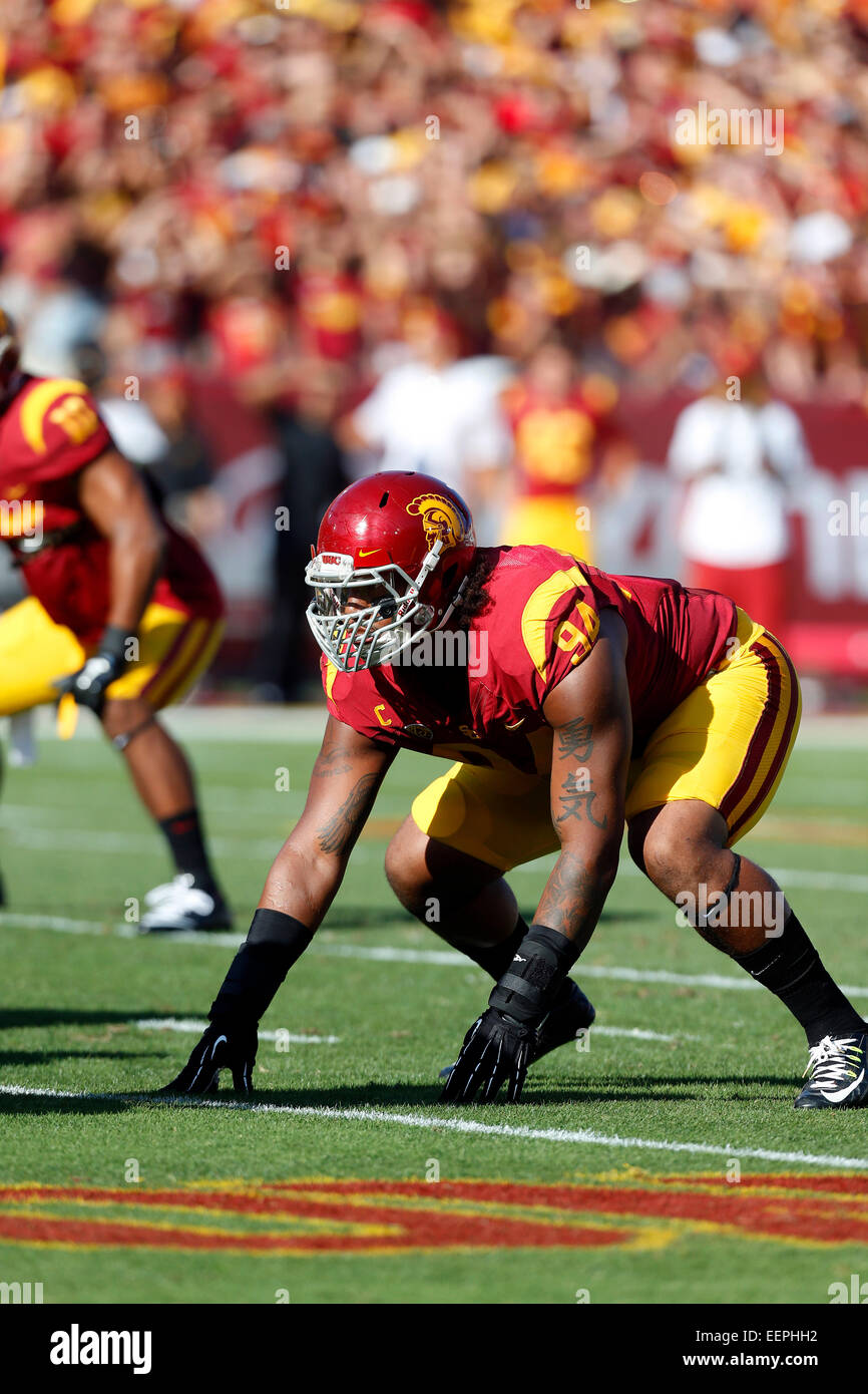 Los Angeles, CA, USA. 30th Aug, 2014. USC Trojans defensive end Leonard ...
