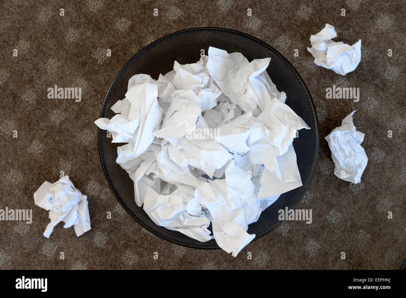 A close up shot of discarded paper rubbish Stock Photo - Alamy