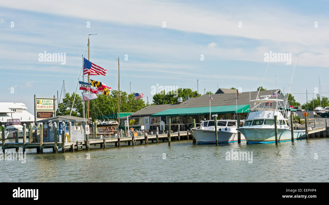 Maryland, Eastern Shore, Tilghman Island, Knapp's Narrows Marina Stock ...