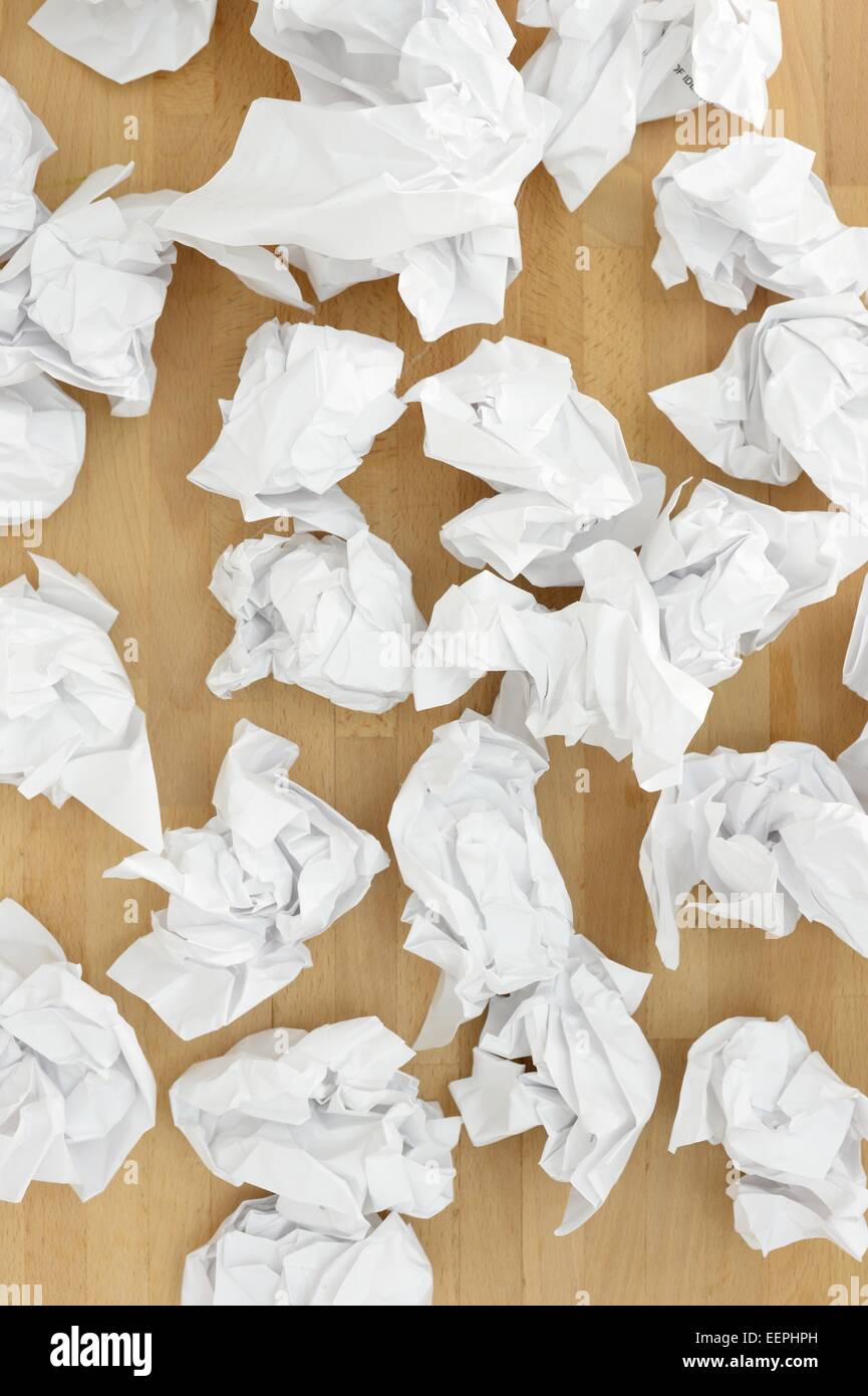 A close up shot of discarded paper rubbish Stock Photo - Alamy