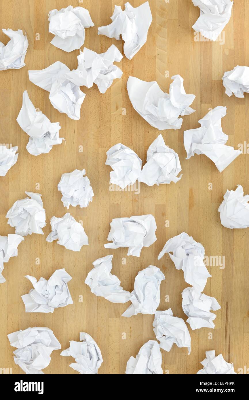 A close up shot of discarded paper rubbish Stock Photo - Alamy