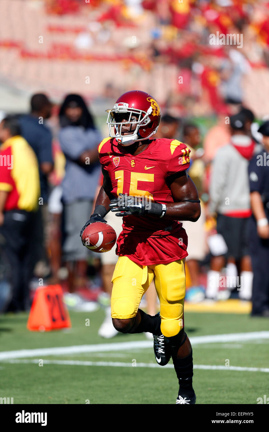 Los Angeles, CA, USA. 30th Aug, 2014. USC Trojans wide receiver Nelson ...