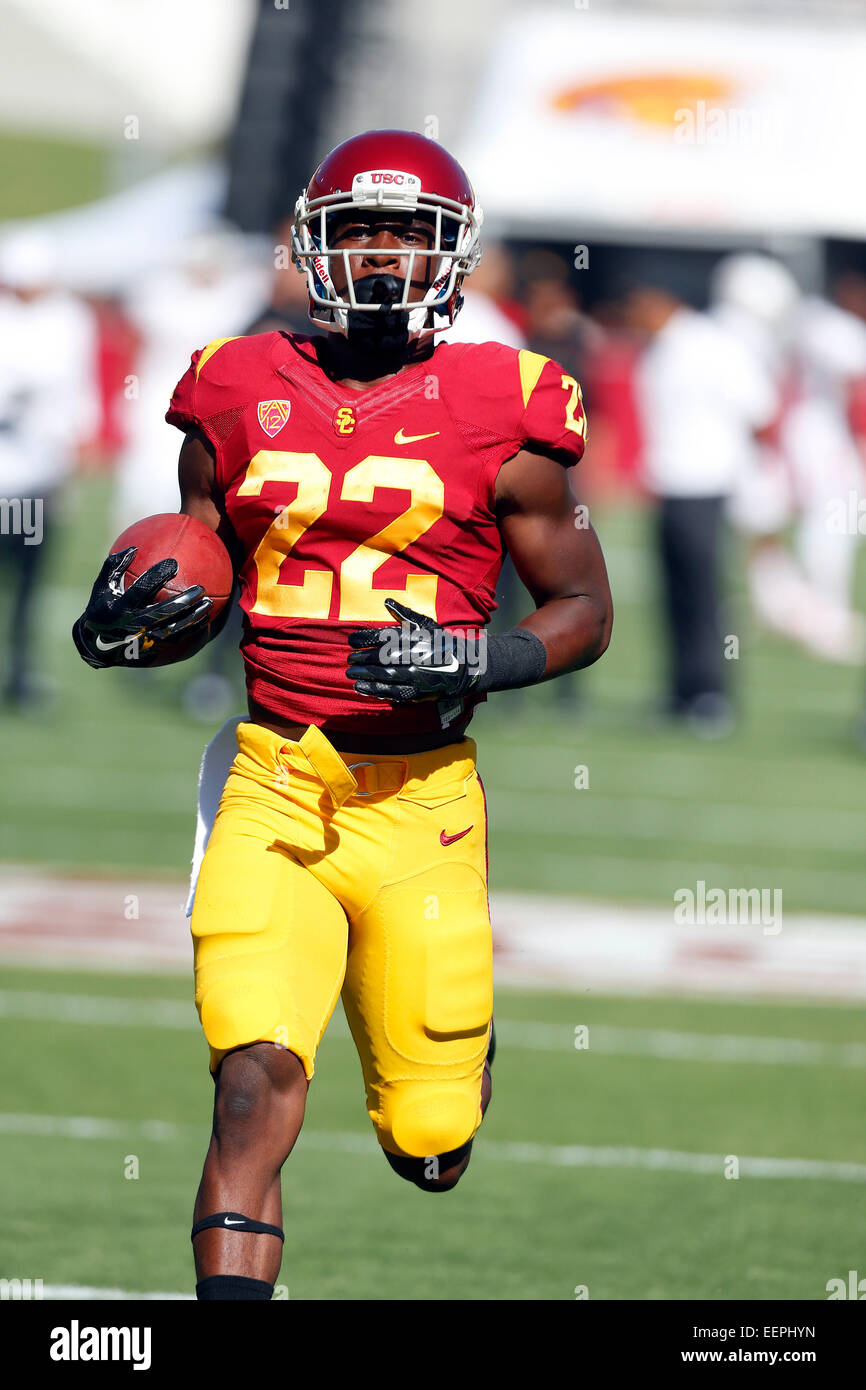 Los Angeles, CA, USA. 30th Aug, 2014. USC Trojans running back Justin ...