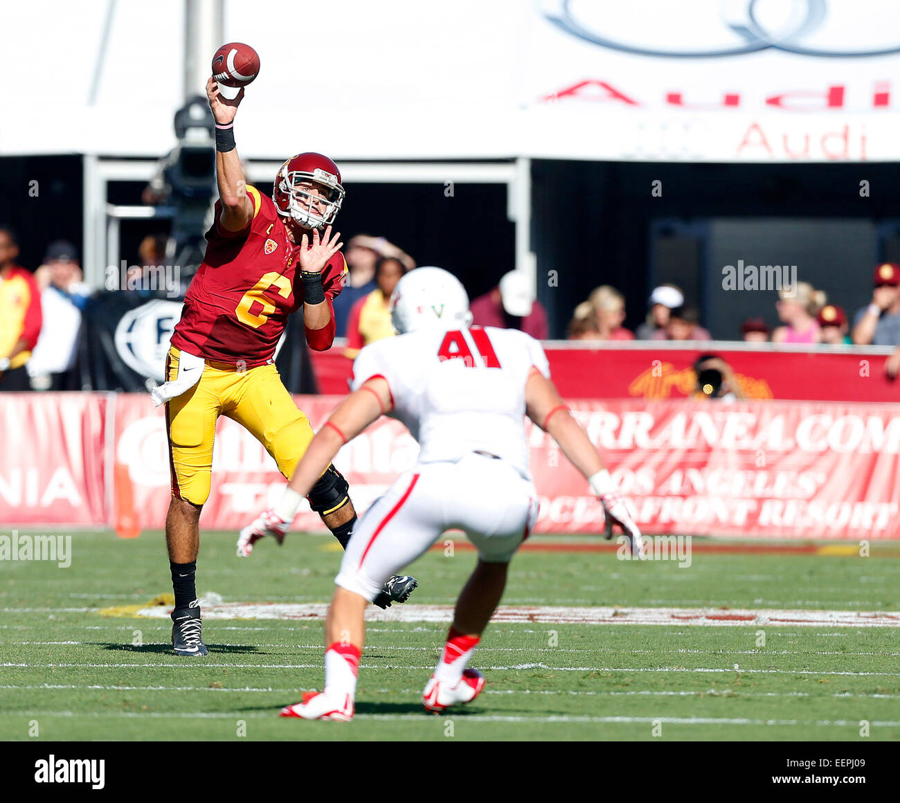 Los Angeles, CA, USA. 30th Aug, 2014. USC Trojans quarterback Cody ...