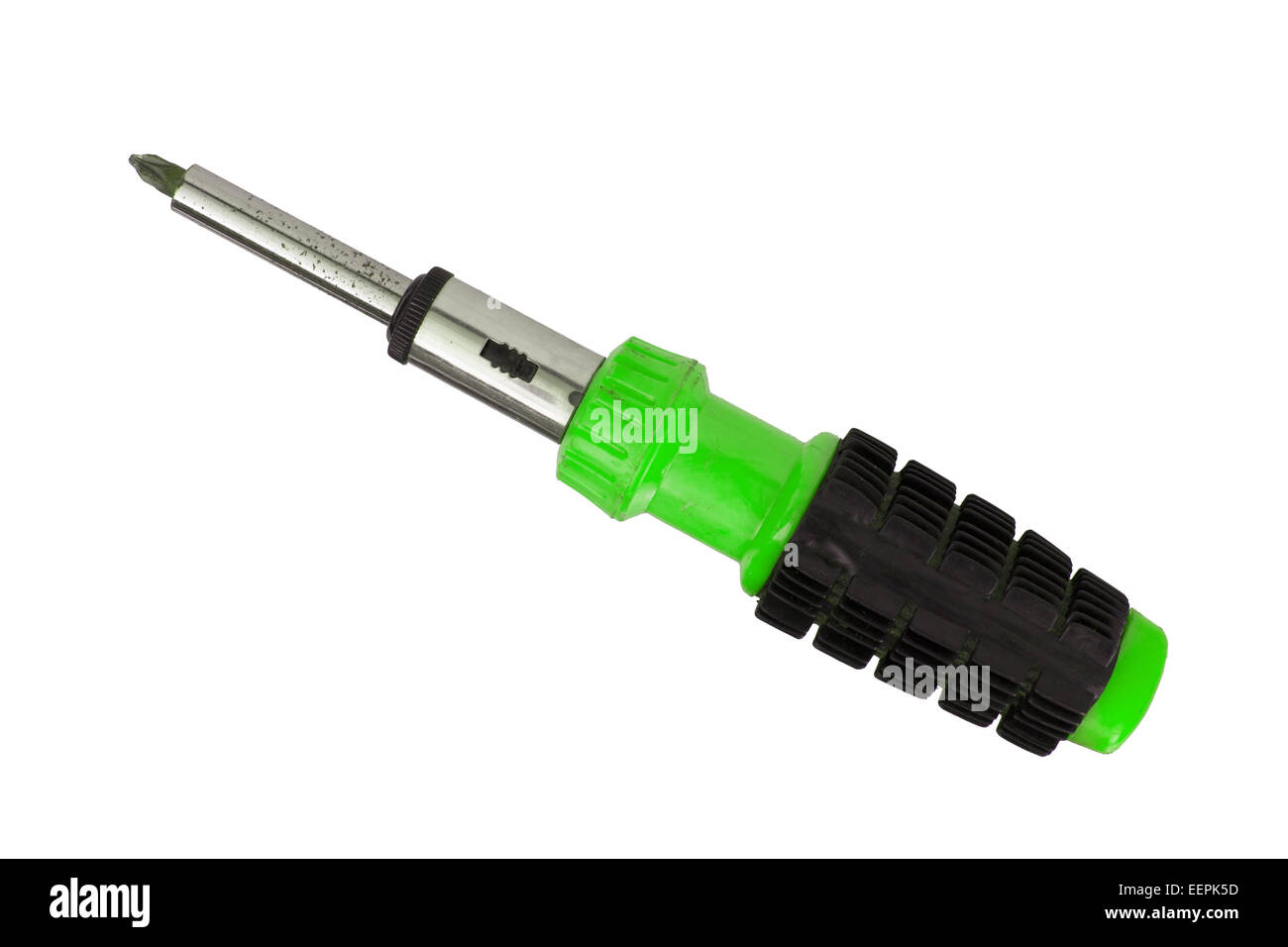 Screwdriver isolated on a white background, green Stock Photo - Alamy