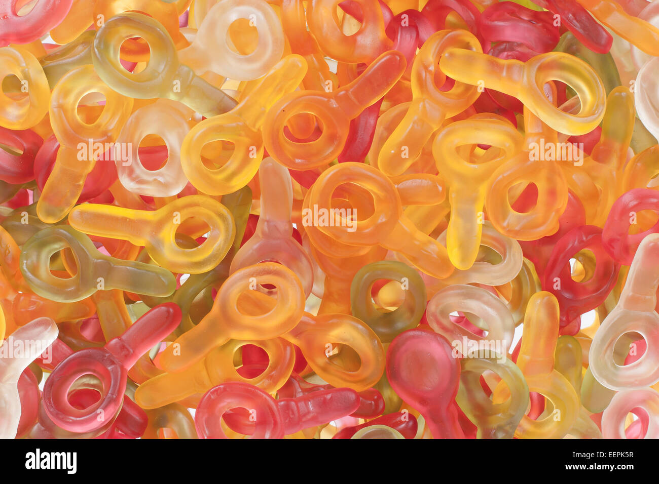 Heap of typical dutch candy called Dropsleutels Stock Photo - Alamy