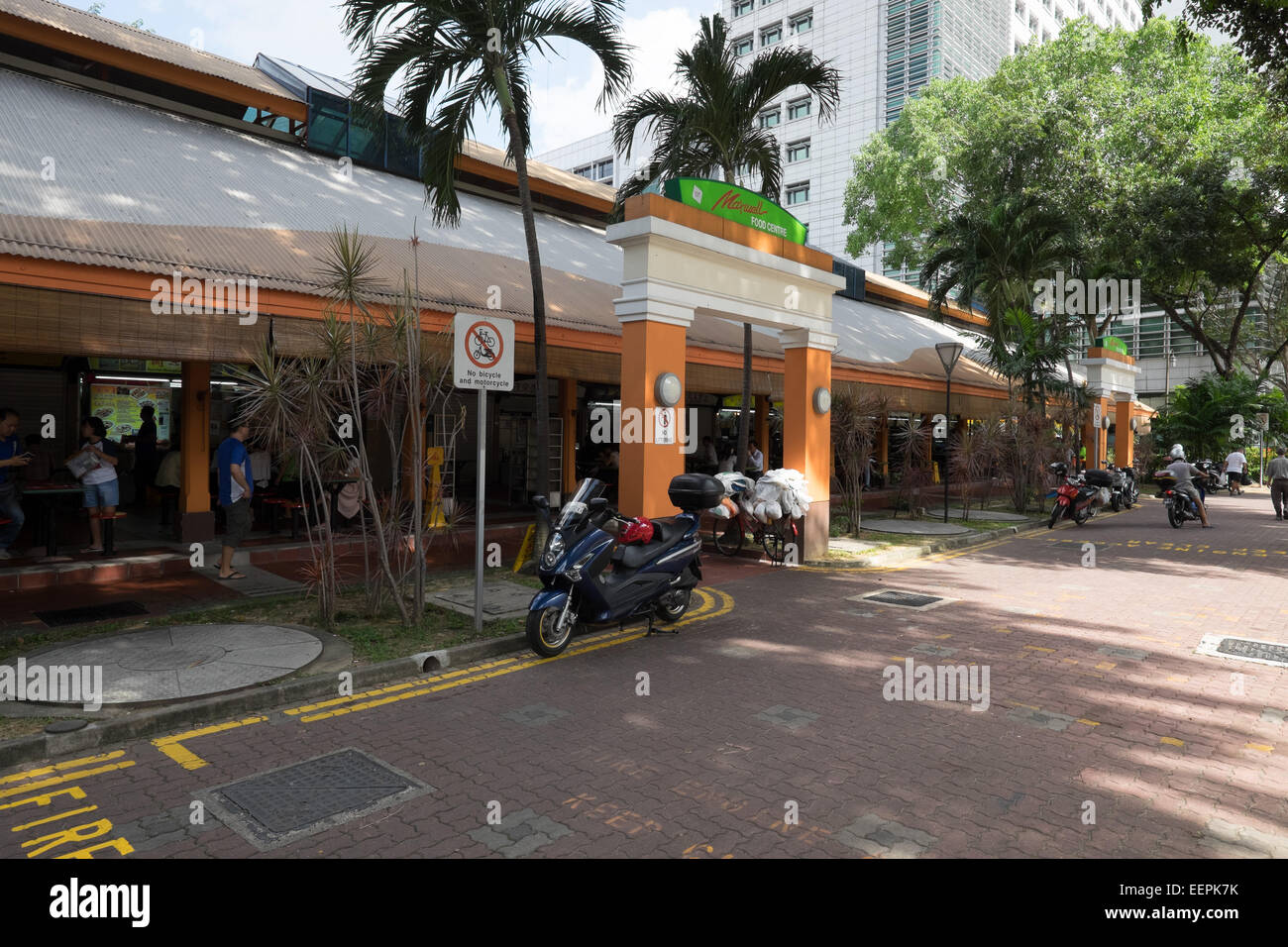 Hawker Food Center in Singapore. Maxwell Hawker Food Center Stock Photo ...
