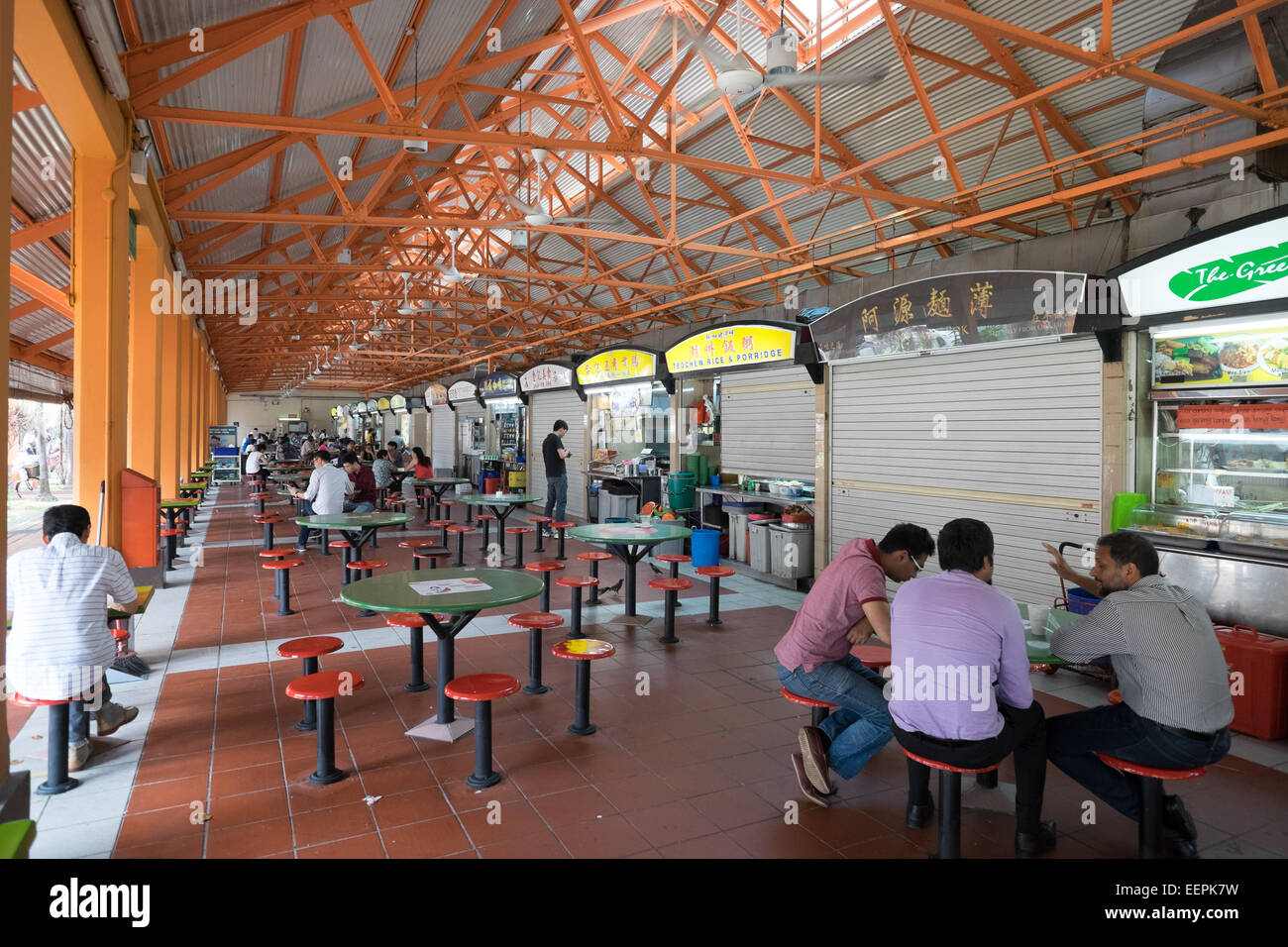 Hawker Food Center in Singapore. Maxwell Hawker Food Center Stock Photo ...