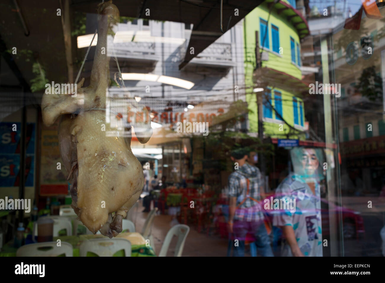 Chicken in a Restaurant in China Town food Market, Bangkok, Thailand ...