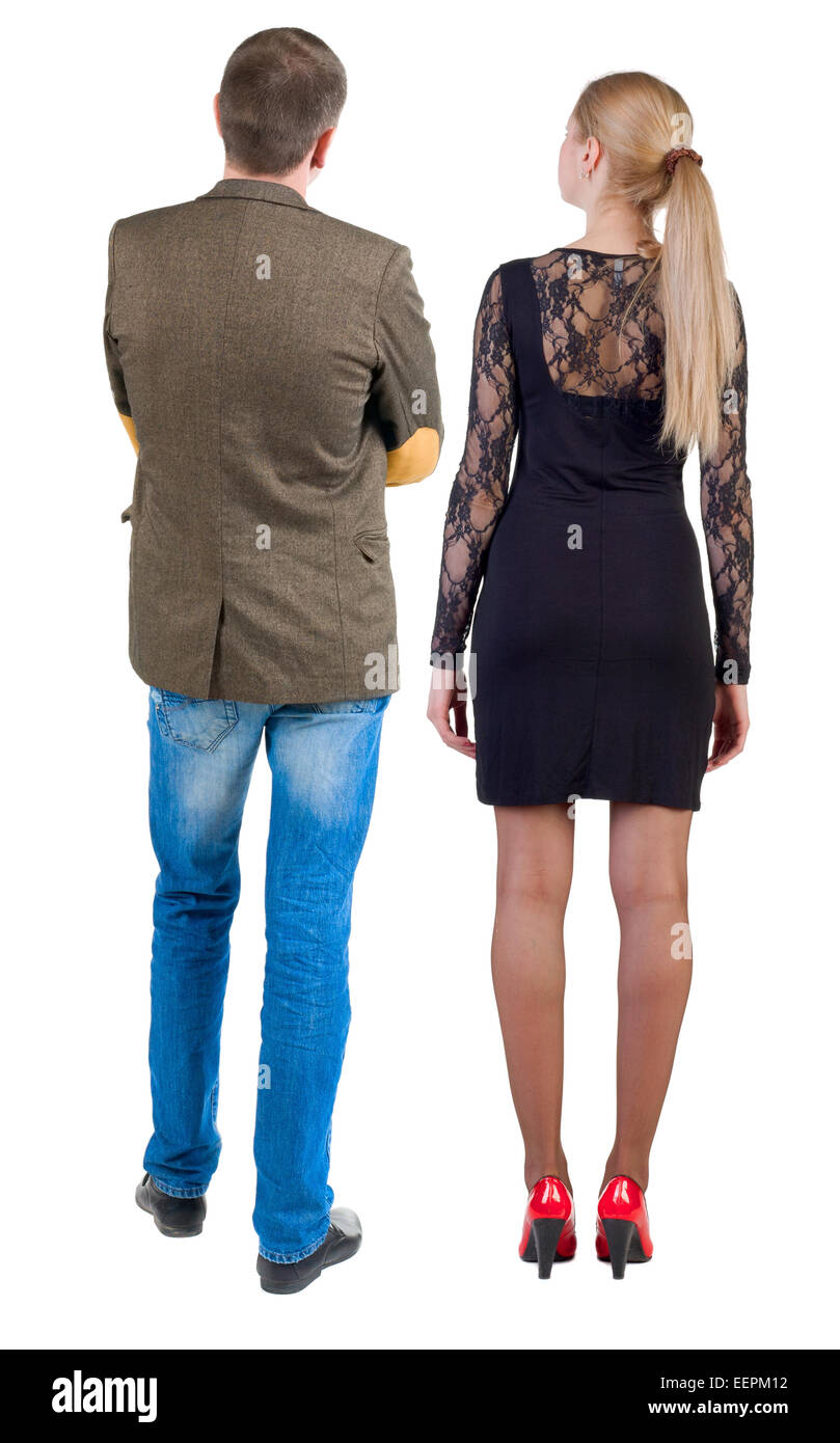 Couple standing rear view Cut Out Stock Images & Pictures - Alamy
