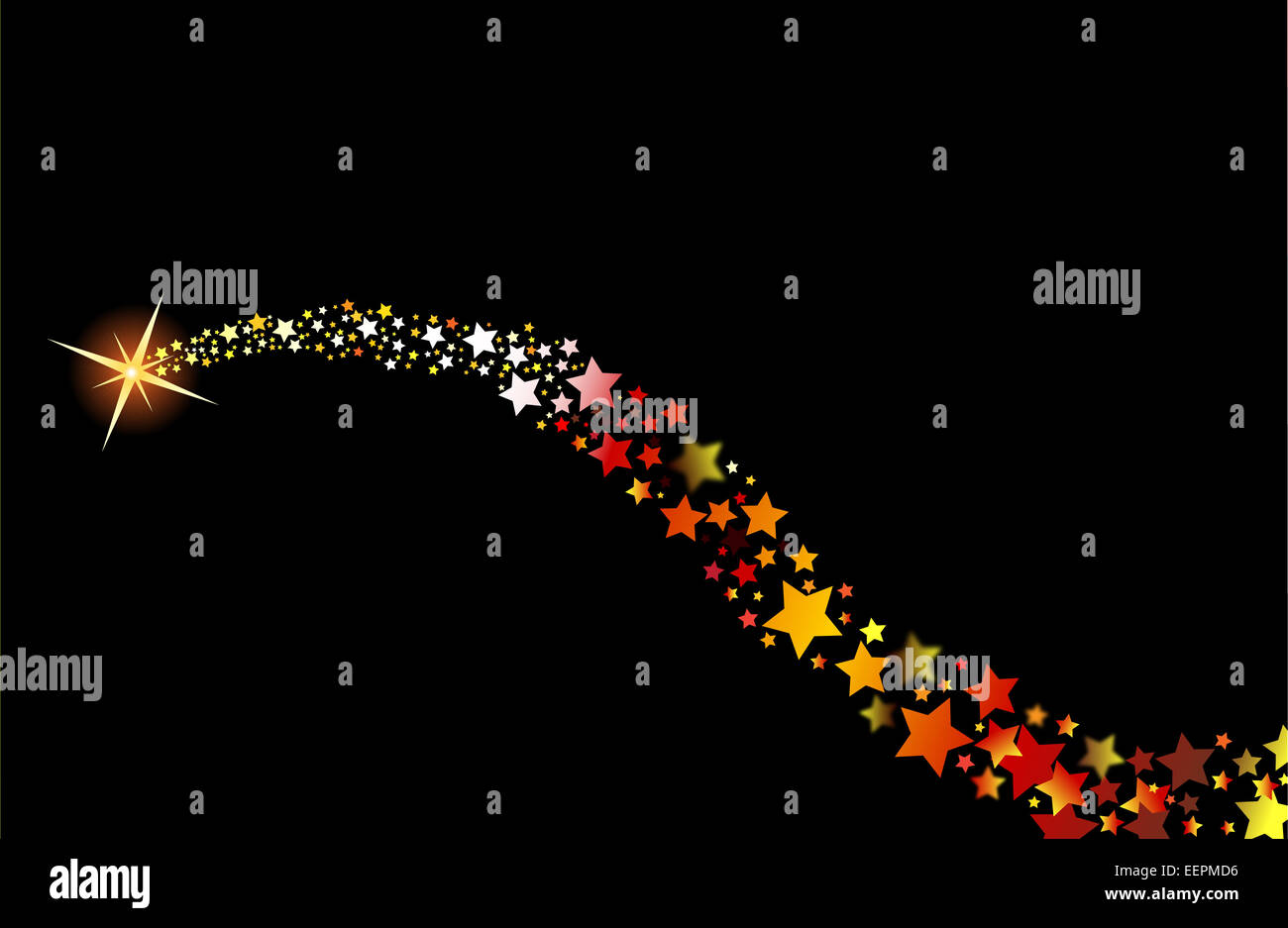 shooting star comet abstract light christmas illustration Stock Photo ...