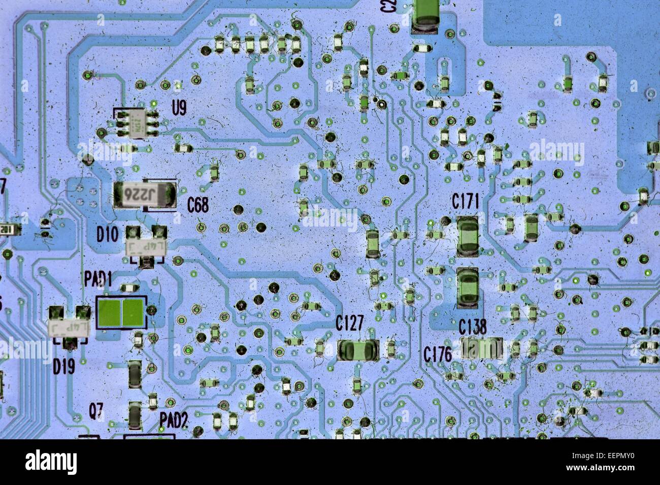 A close up shot of a computers processing board Stock Photo - Alamy