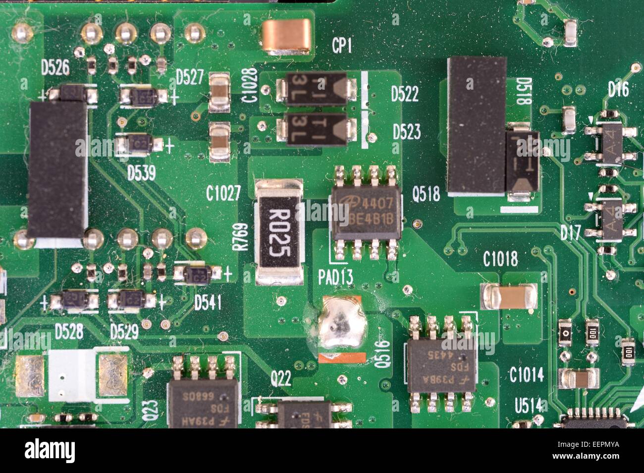 A close up shot of a computers processing board Stock Photo - Alamy