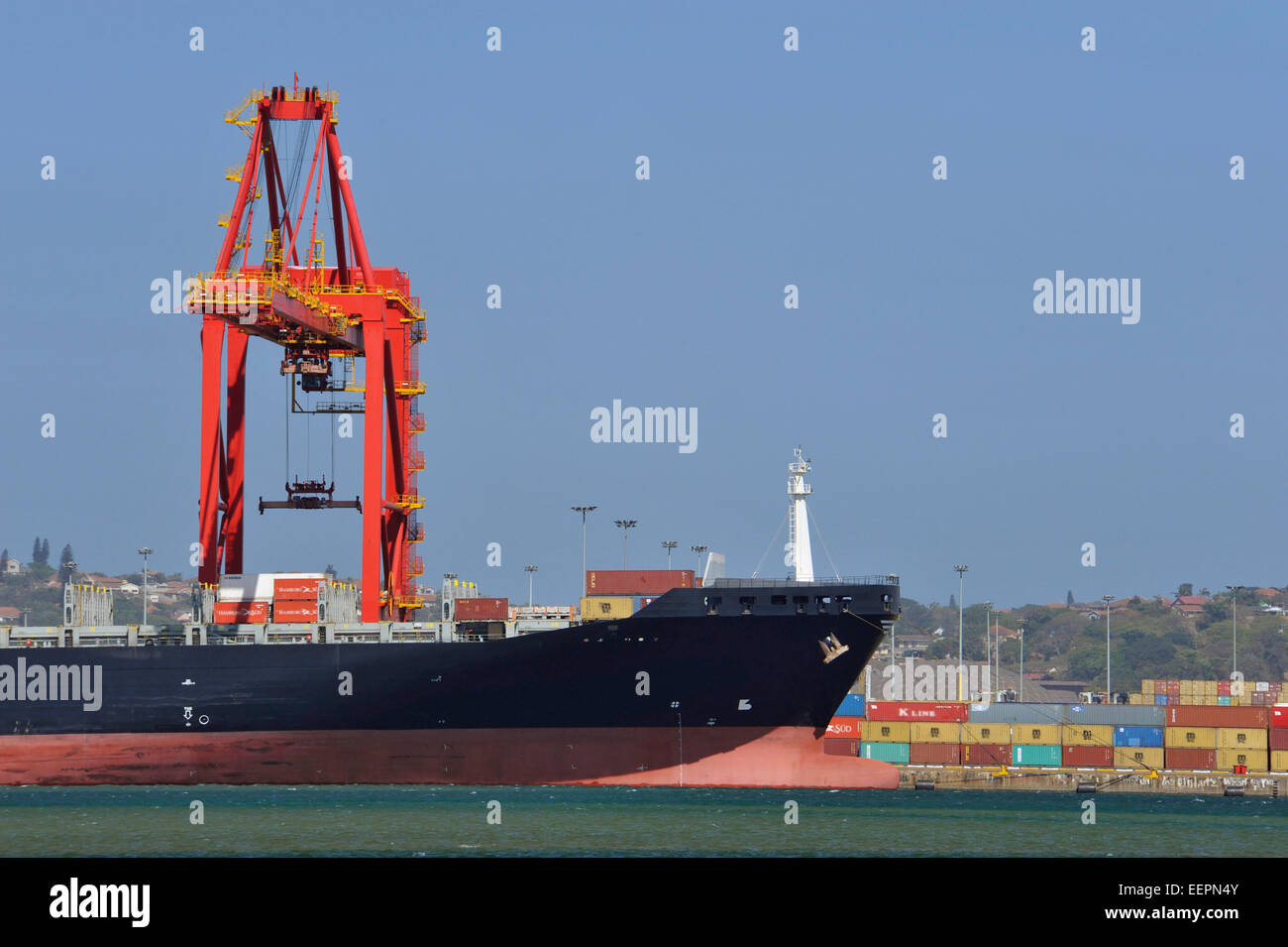 Global ports, Durban, KwaZulu-Natal, South Africa, container crane ...