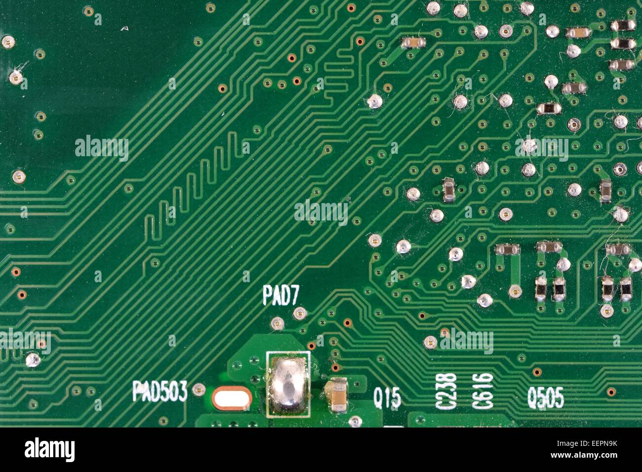 A close up shot of a computers processing board Stock Photo - Alamy