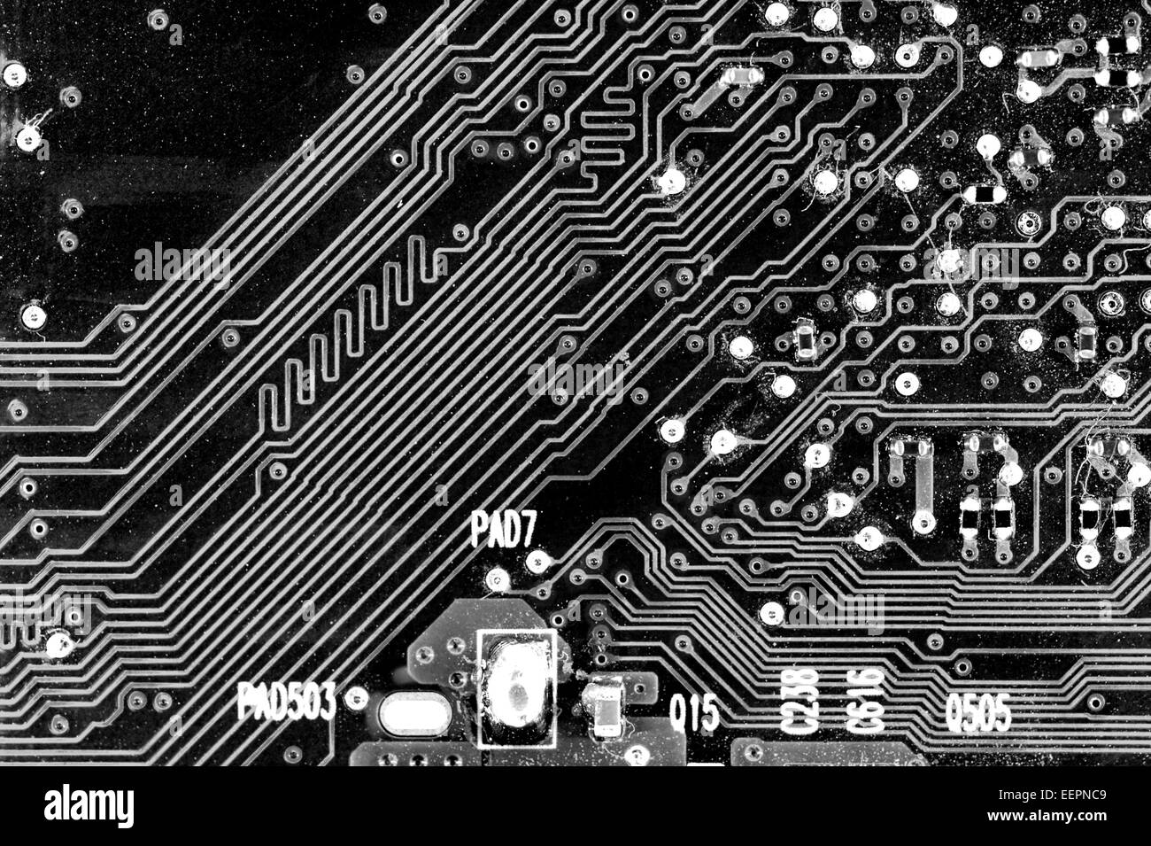 A close up shot of a computers processing board Stock Photo - Alamy