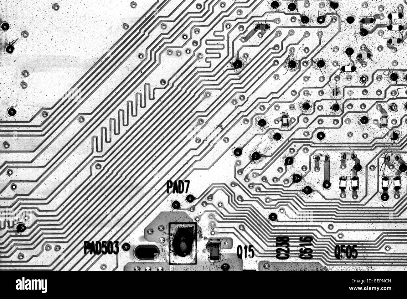 A close up shot of a computers processing board Stock Photo - Alamy