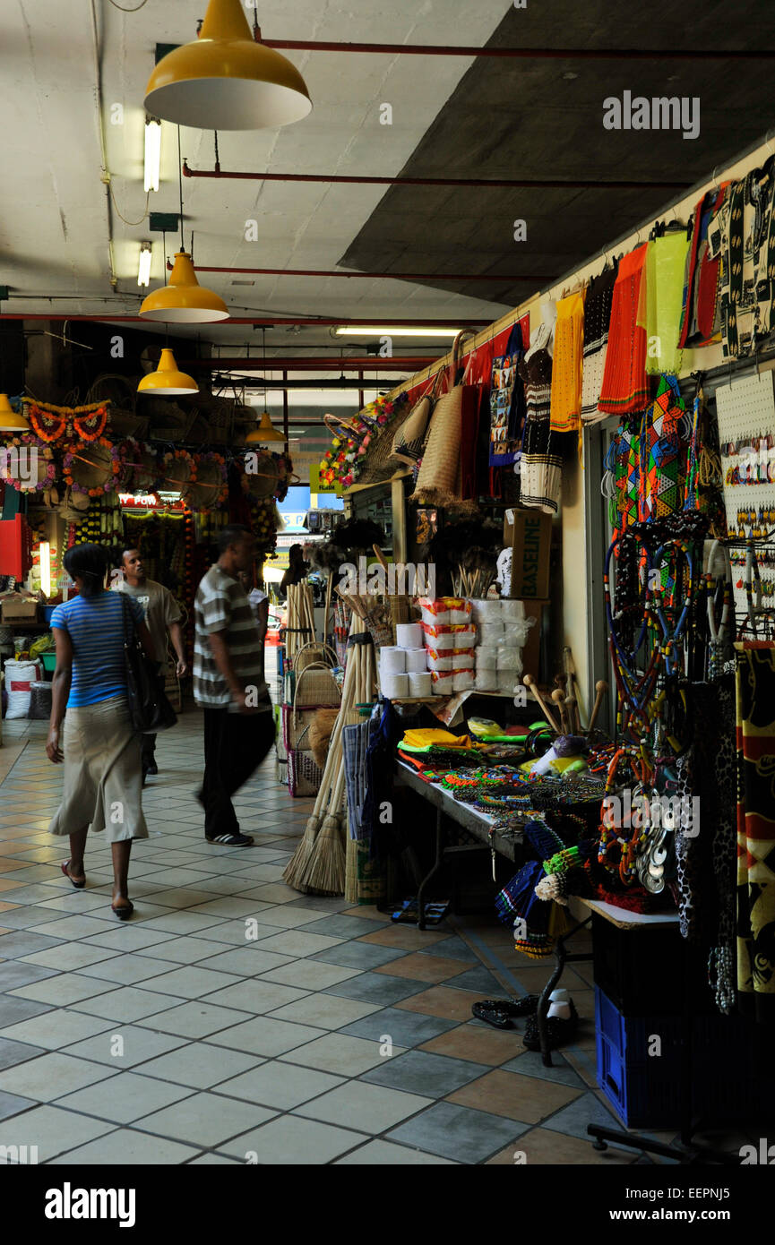 Durban, KwaZulu-Natal, South Africa, shoppers walking past colourful ...