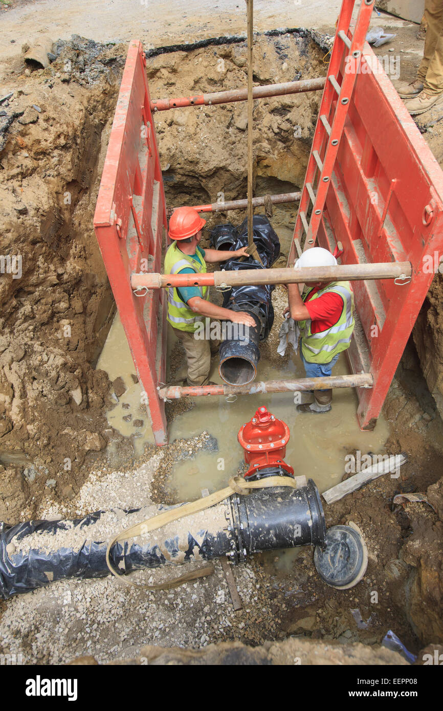 Construction Workers Working Inside