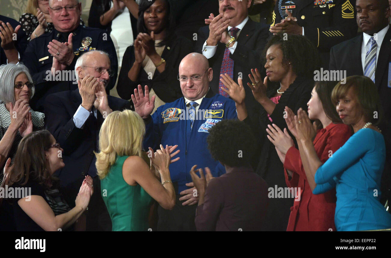 Washington DC, USA, 20th Jan, 2015. NASA astronaut Scott Kelli ...