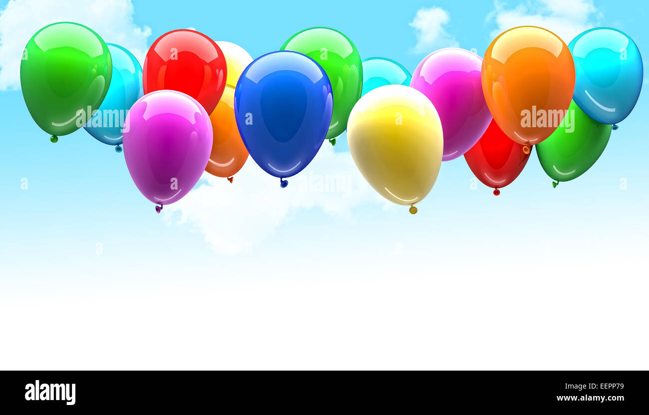 3d image of colored balloon Stock Photo - Alamy