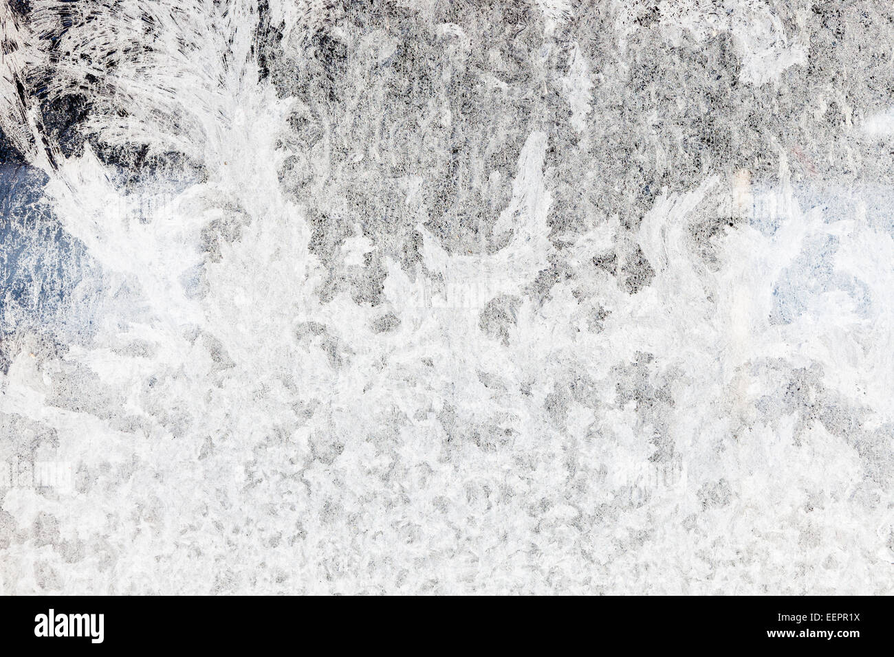 Ice texture on frozen window Stock Photo - Alamy