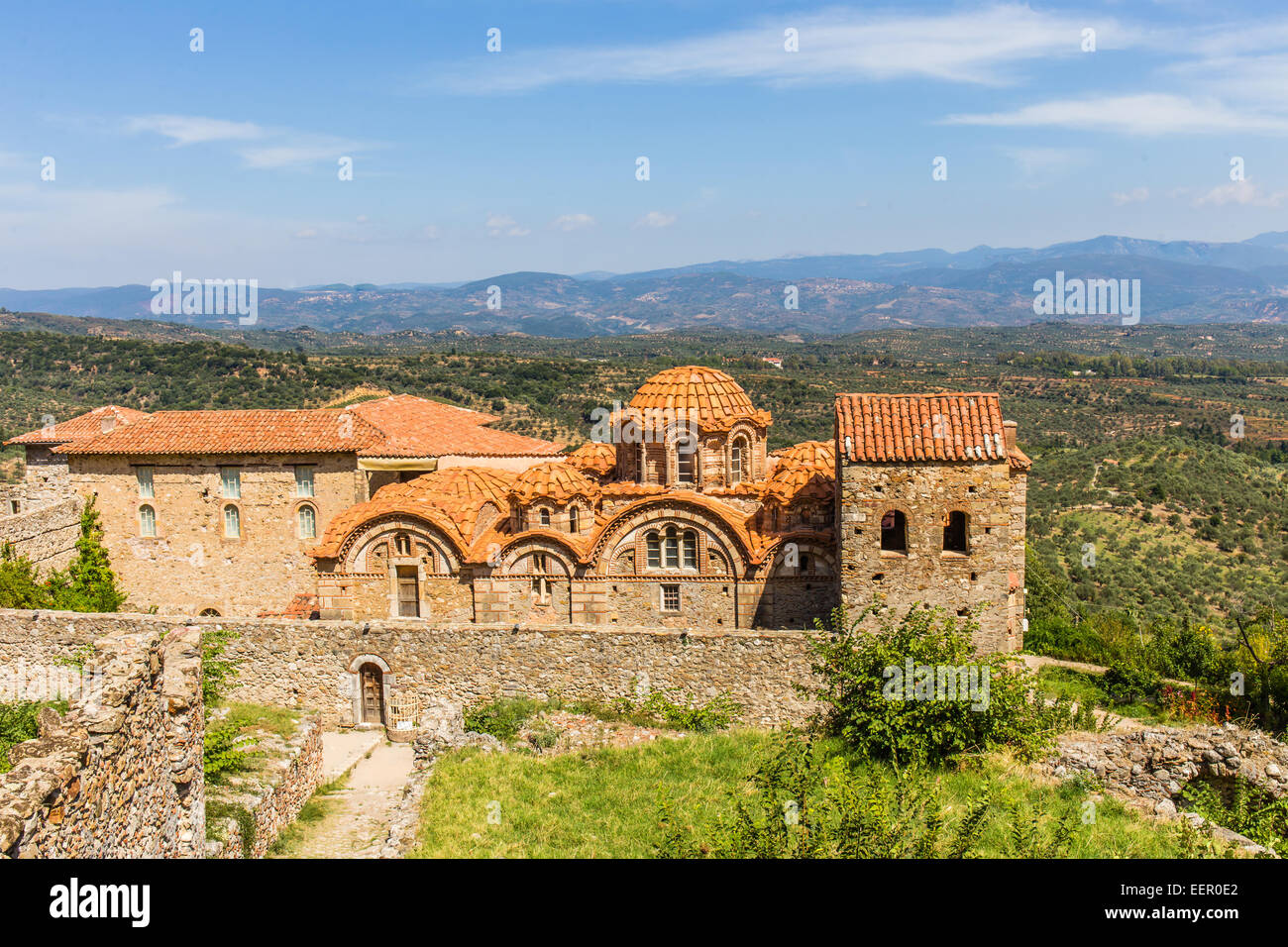 Byzantine church in medieval city of Mystras Stock Photo - Alamy