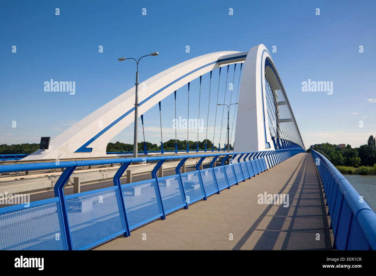 Bratislava - Arched Apollo bridge Stock Photo - Alamy
