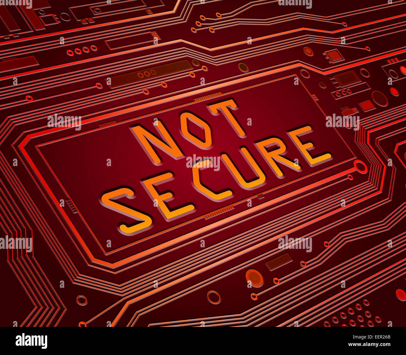 Not secure concept Stock Photo - Alamy