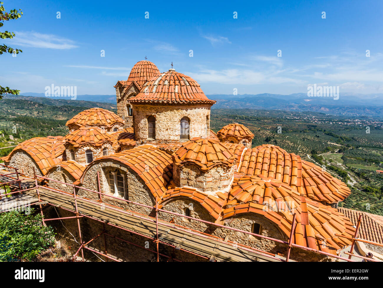 Byzantine church in medieval city of Mystras Stock Photo - Alamy