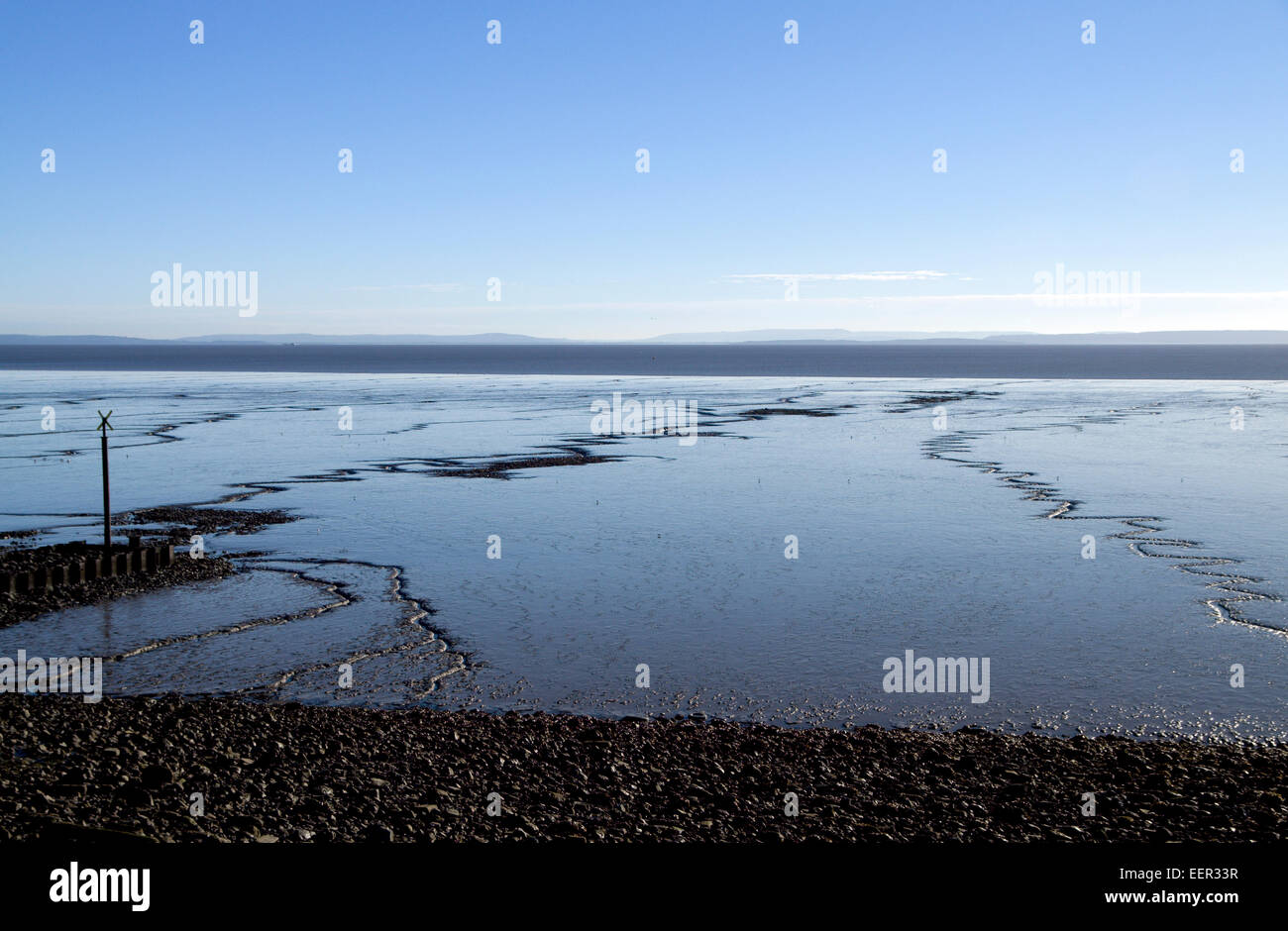 Foreshore and Bristol Channel, Cardiff, Wales, UK Stock Photo - Alamy