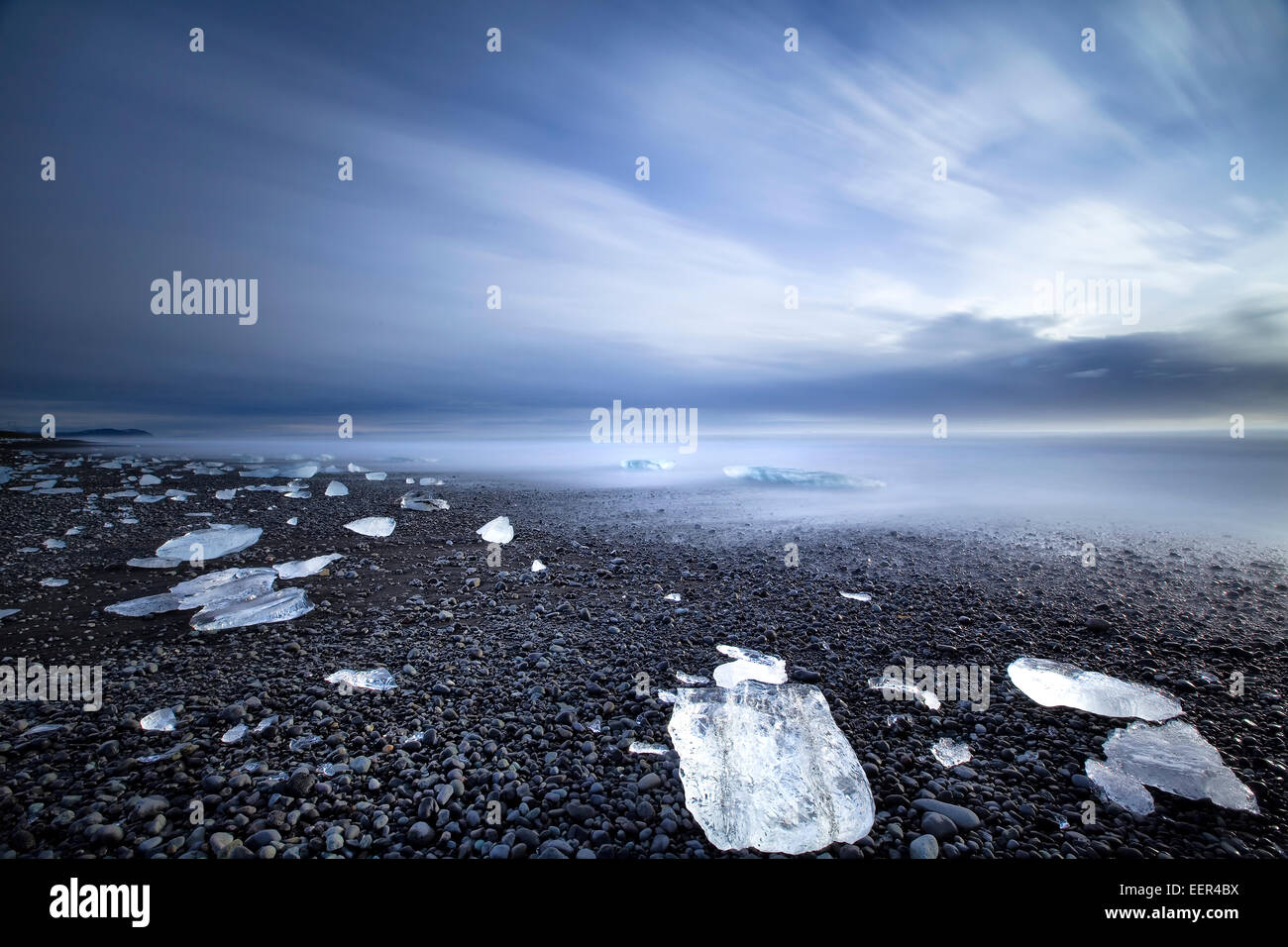 Icy beach at Jokulsarlon, Iceland Stock Photo - Alamy
