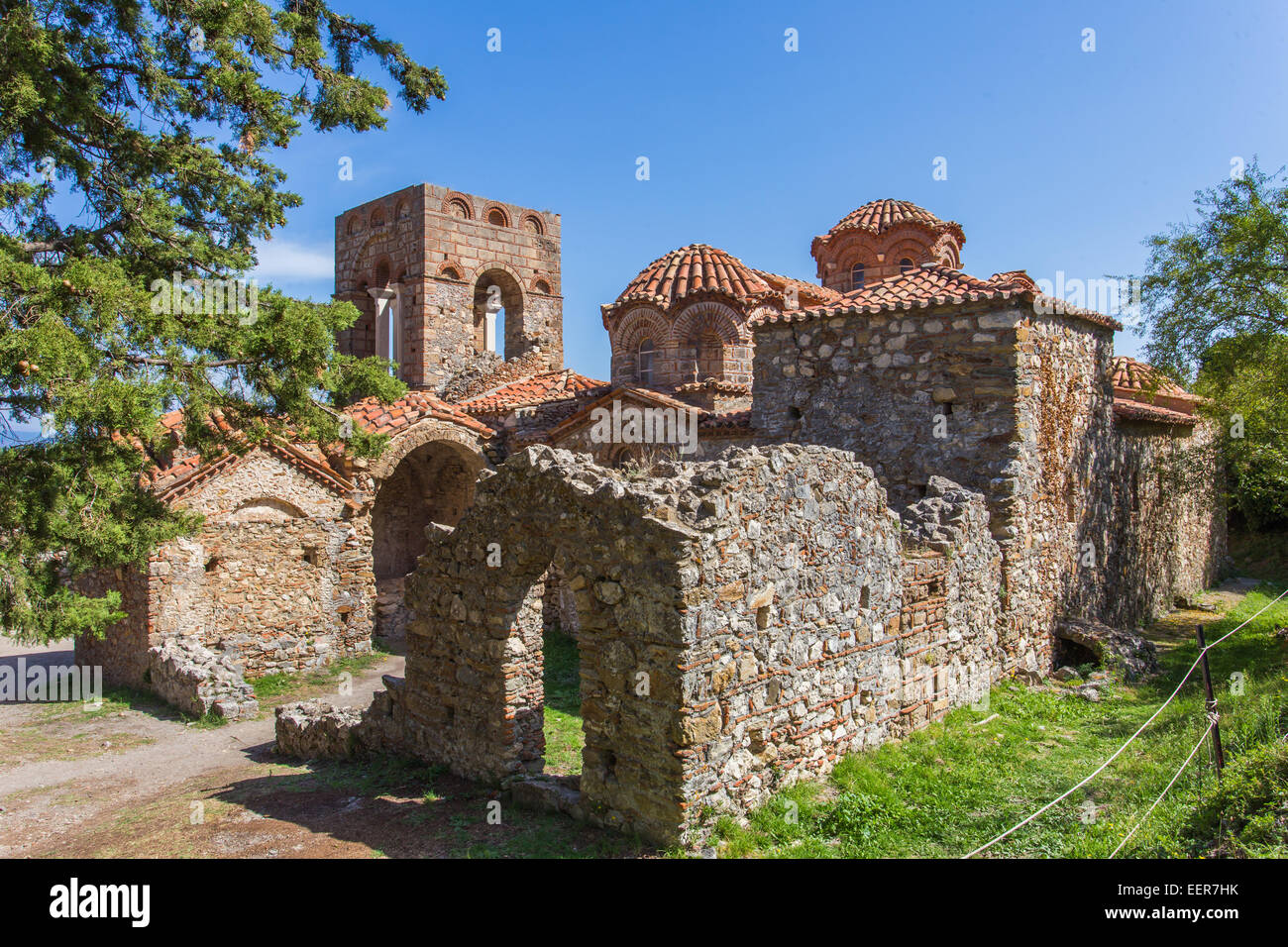 Byzantine church in medieval city of Mystras Stock Photo - Alamy