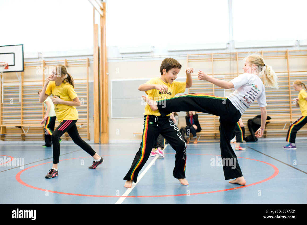 Capoeira training for kids Stock Photo - Alamy