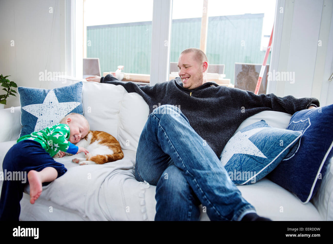 swedish father staying home with 1,5 year old son, paternity leave ...