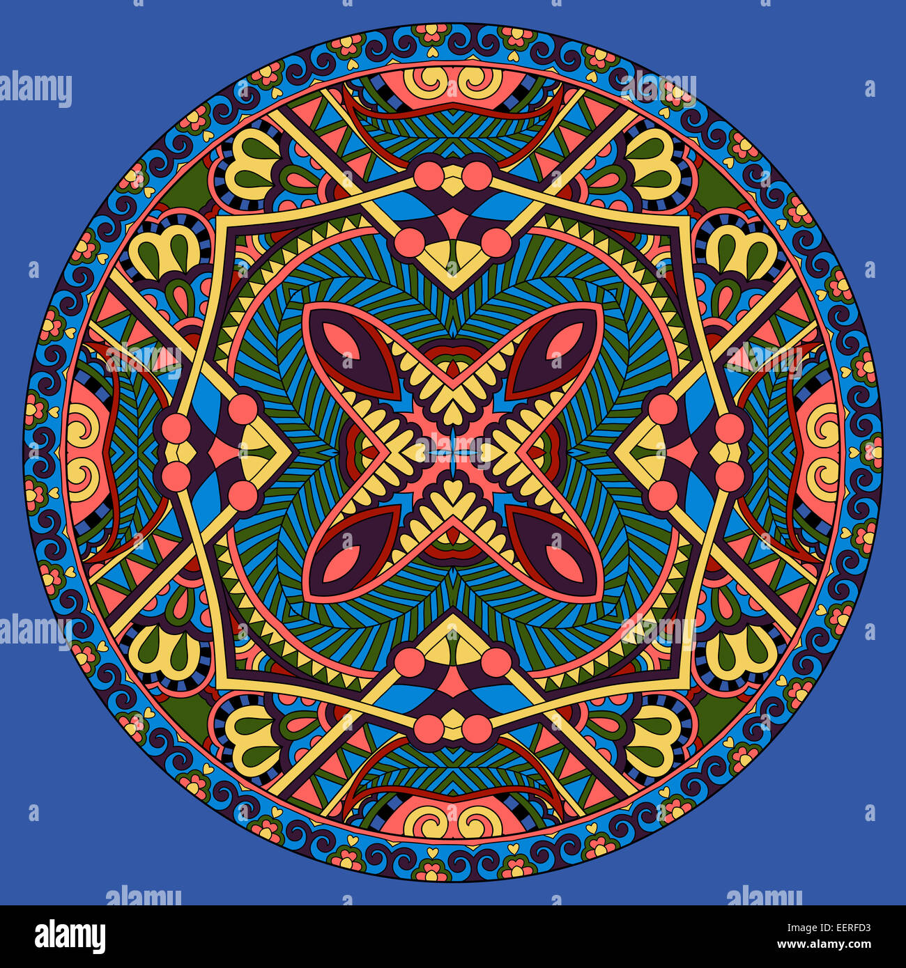 decorative design of circle dish template Stock Photo - Alamy