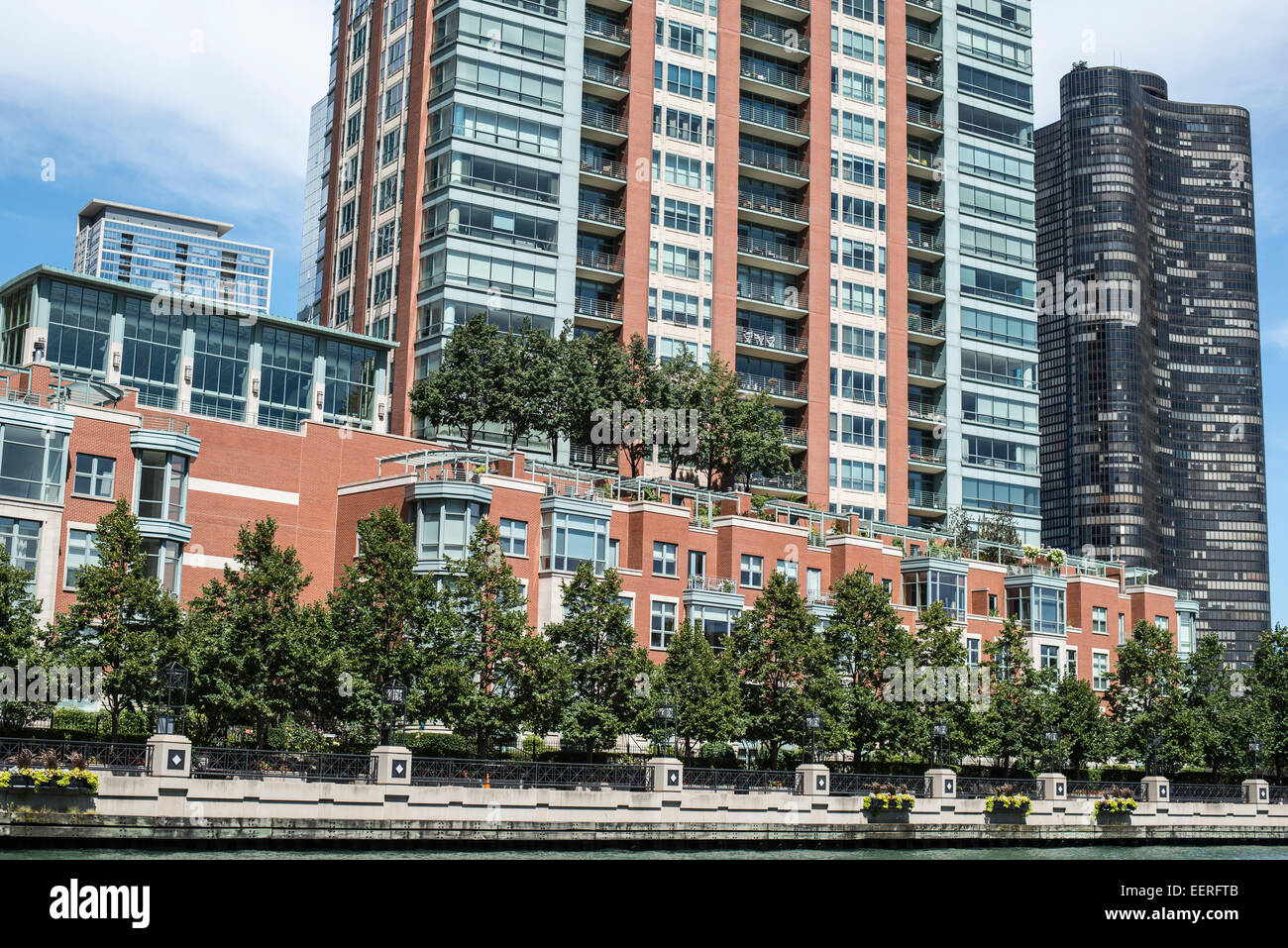 Chicago Classic Buildings Riverside High Resolution Stock Photography ...