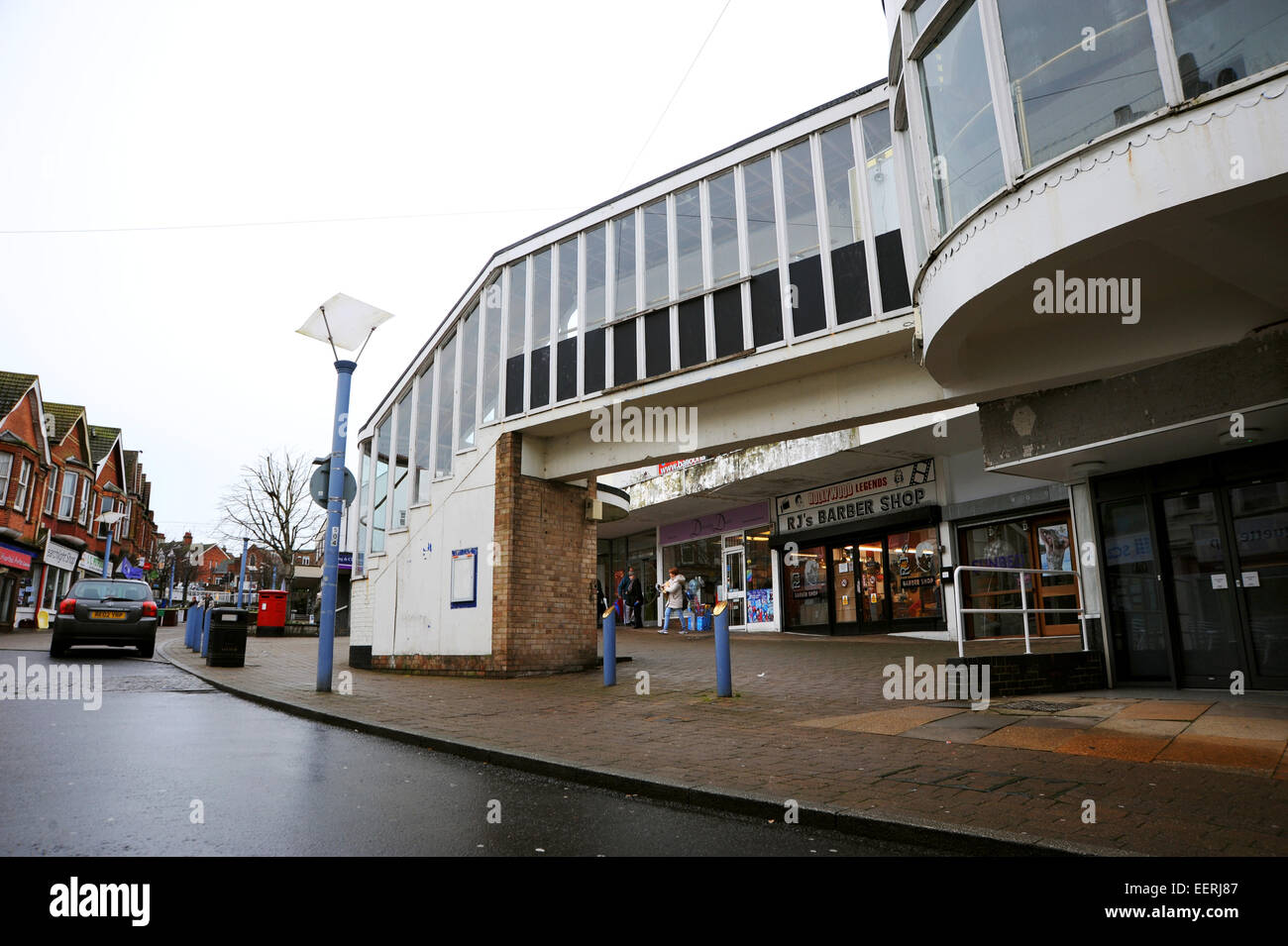 Newhaven East Sussex UK January 2015 - The run down High Street ...