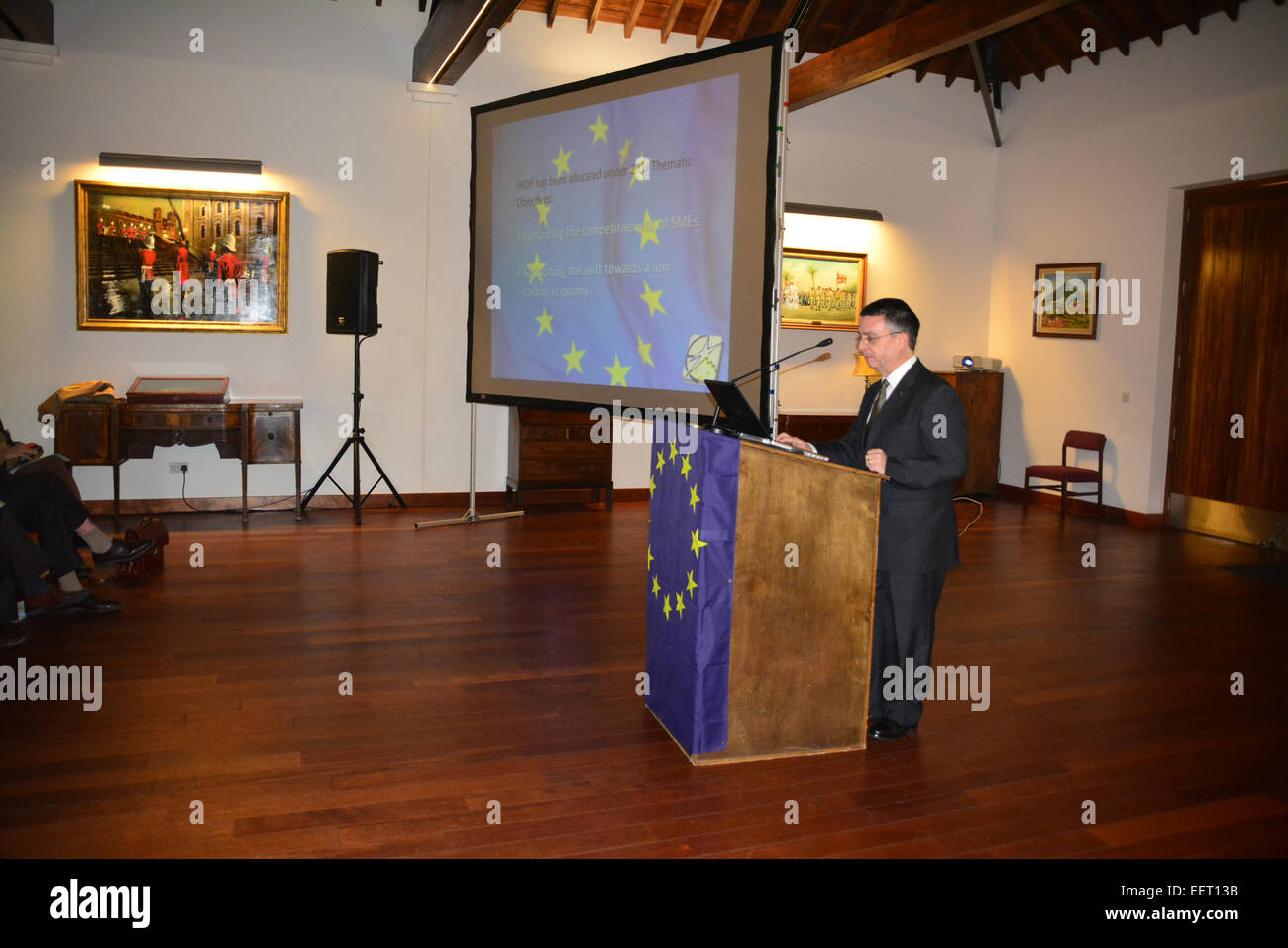 Gibraltar. 21st January, 2015. Guy Flament Desk Office for European ...